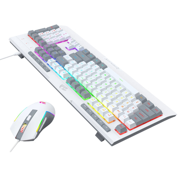 Redragon S151 Wired RGB Gaming Keyboard and Mouse Combo - White and Gr ...